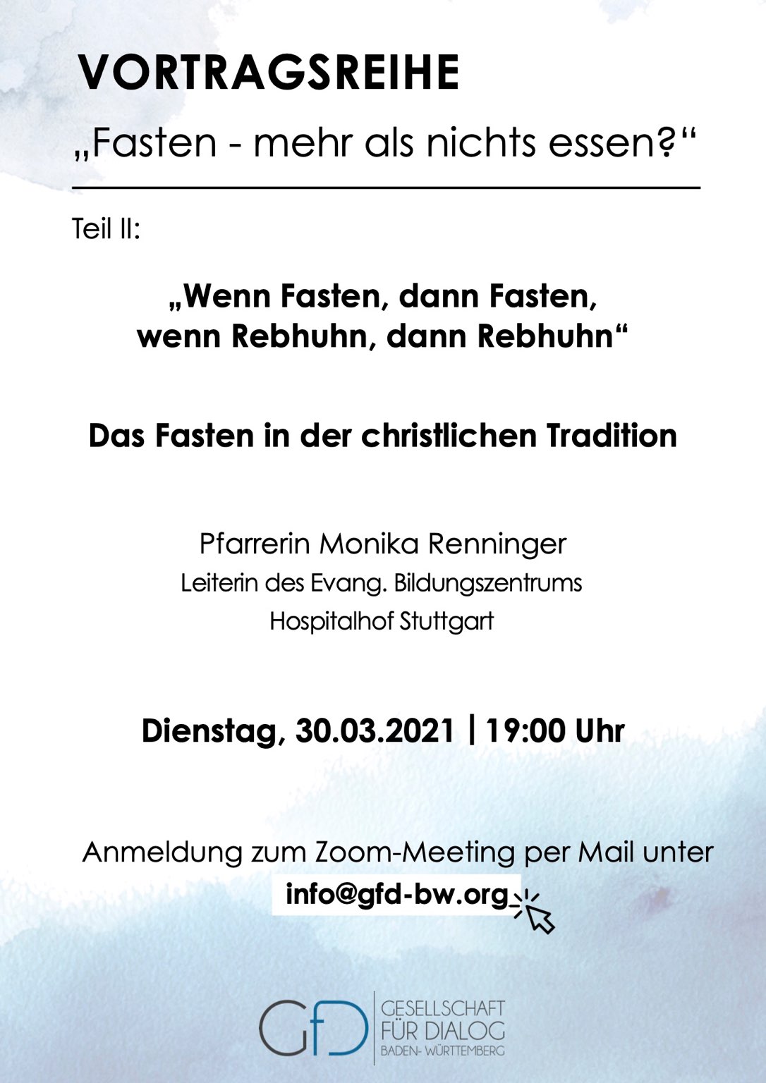 Online-Vortrag: Fasten in der christlichen Tradition – Gesellschaft für ...